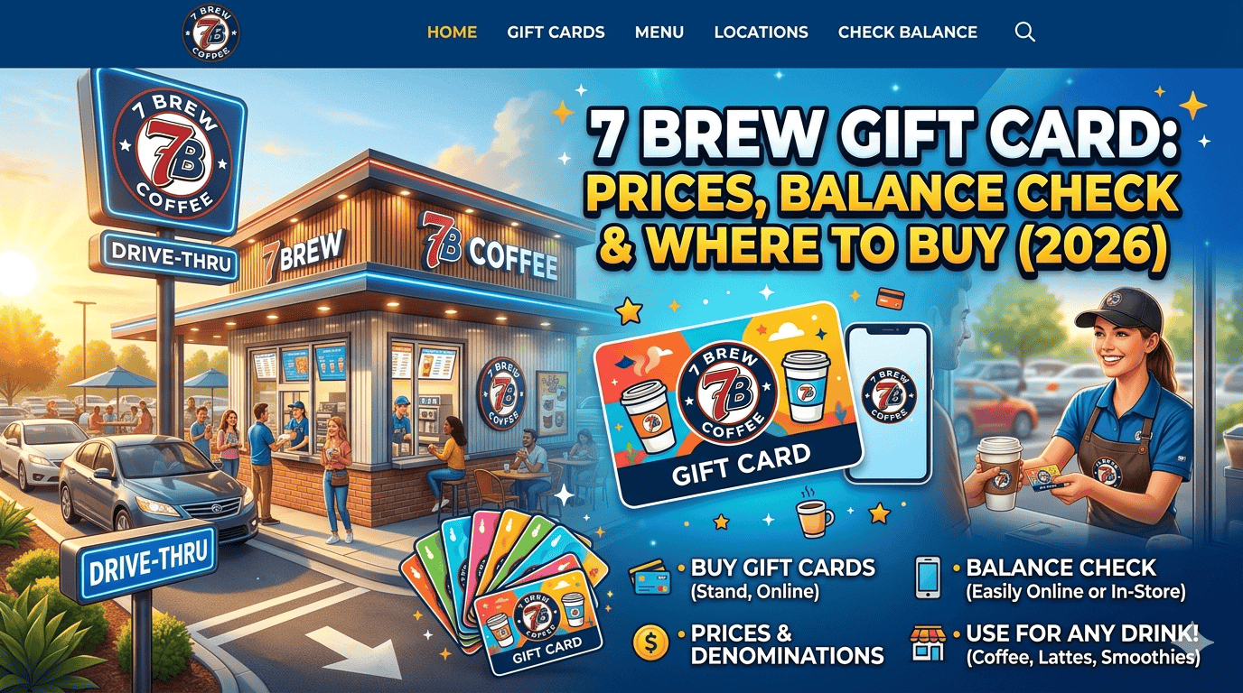 7 Brew Gift Card 2026: Buy, Balance Check & Reload